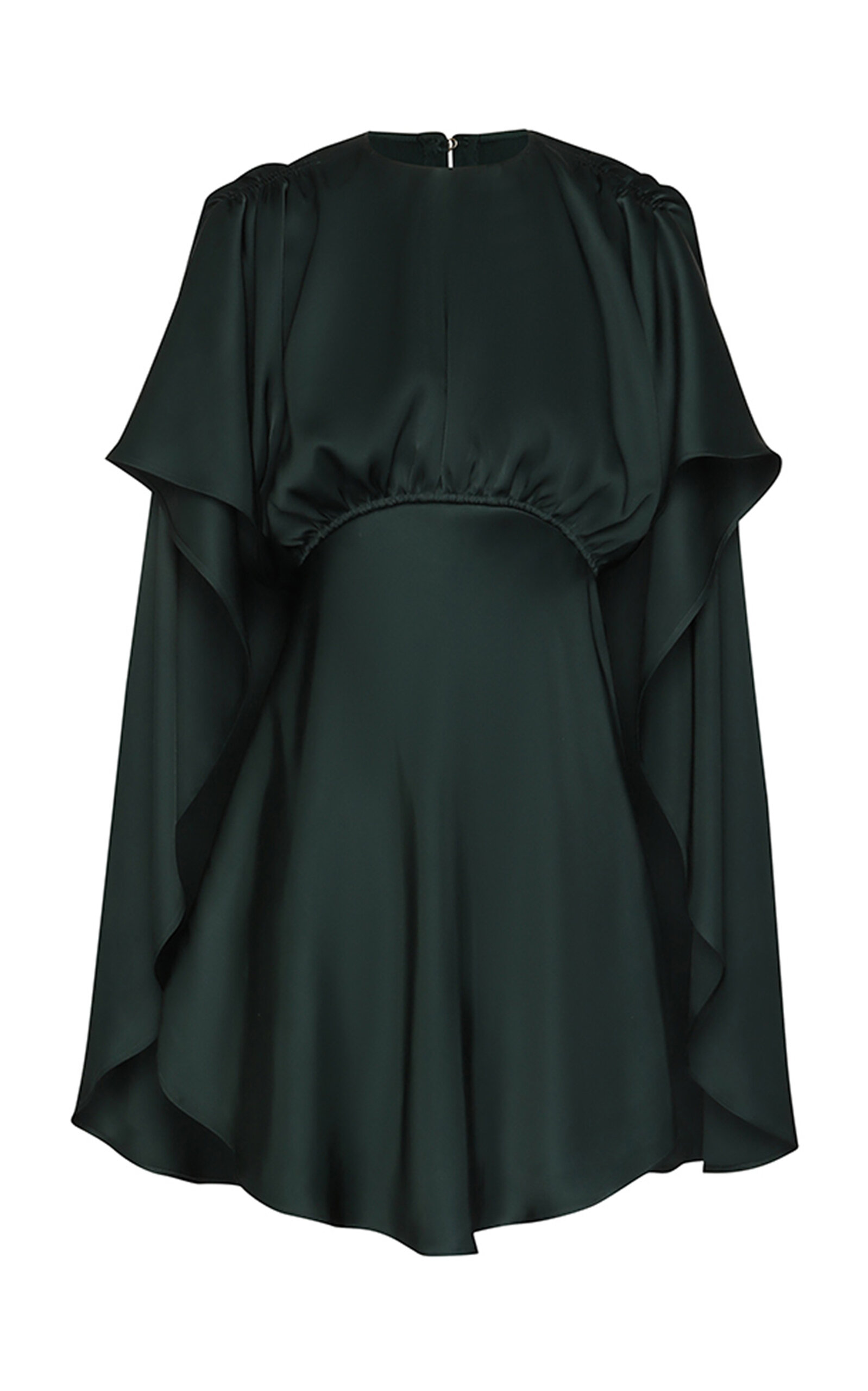 Zimmermann Eden Draped Satin Mini Dress In Green | ModeSens