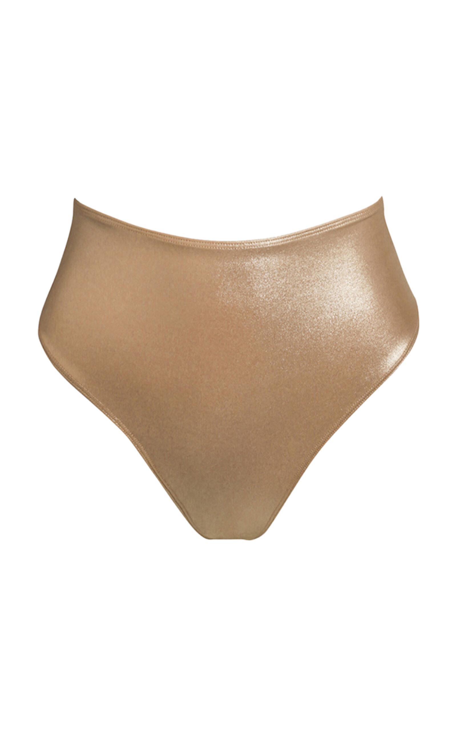 Sara Cristina Marina High Rise Bikini Bottoms In Gold Modesens