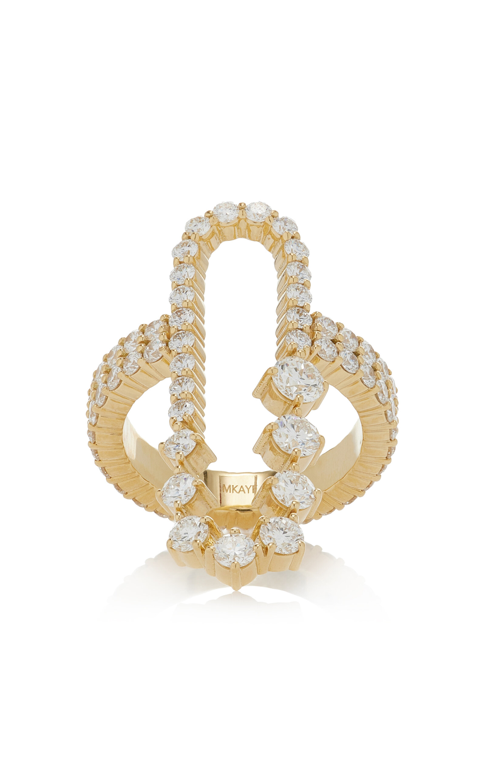 Melissa Kaye 18k Yellow Gold Stella Ellipse Ring | ModeSens