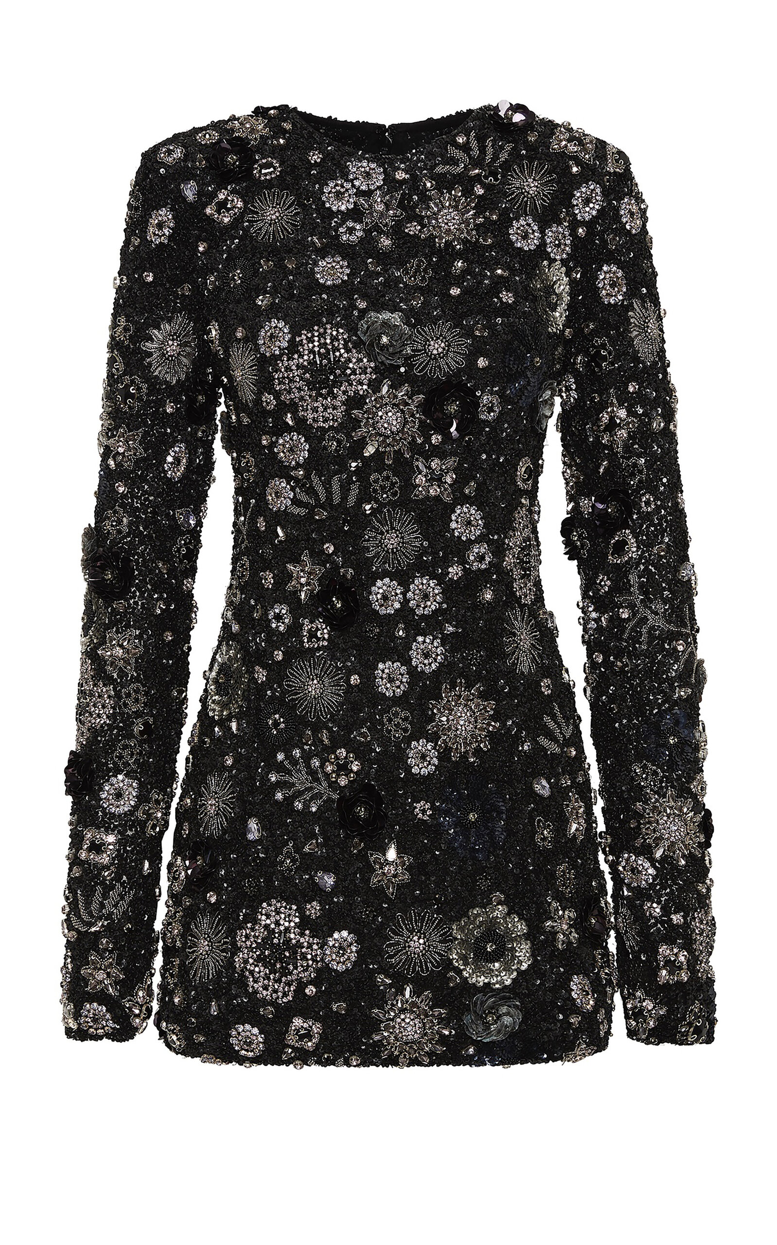 Rachel Gilbert Francesca Embellished Mini Dress In Black | ModeSens