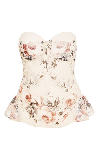 Floral Printed Corset Top by Rosamosario | Moda Operandi