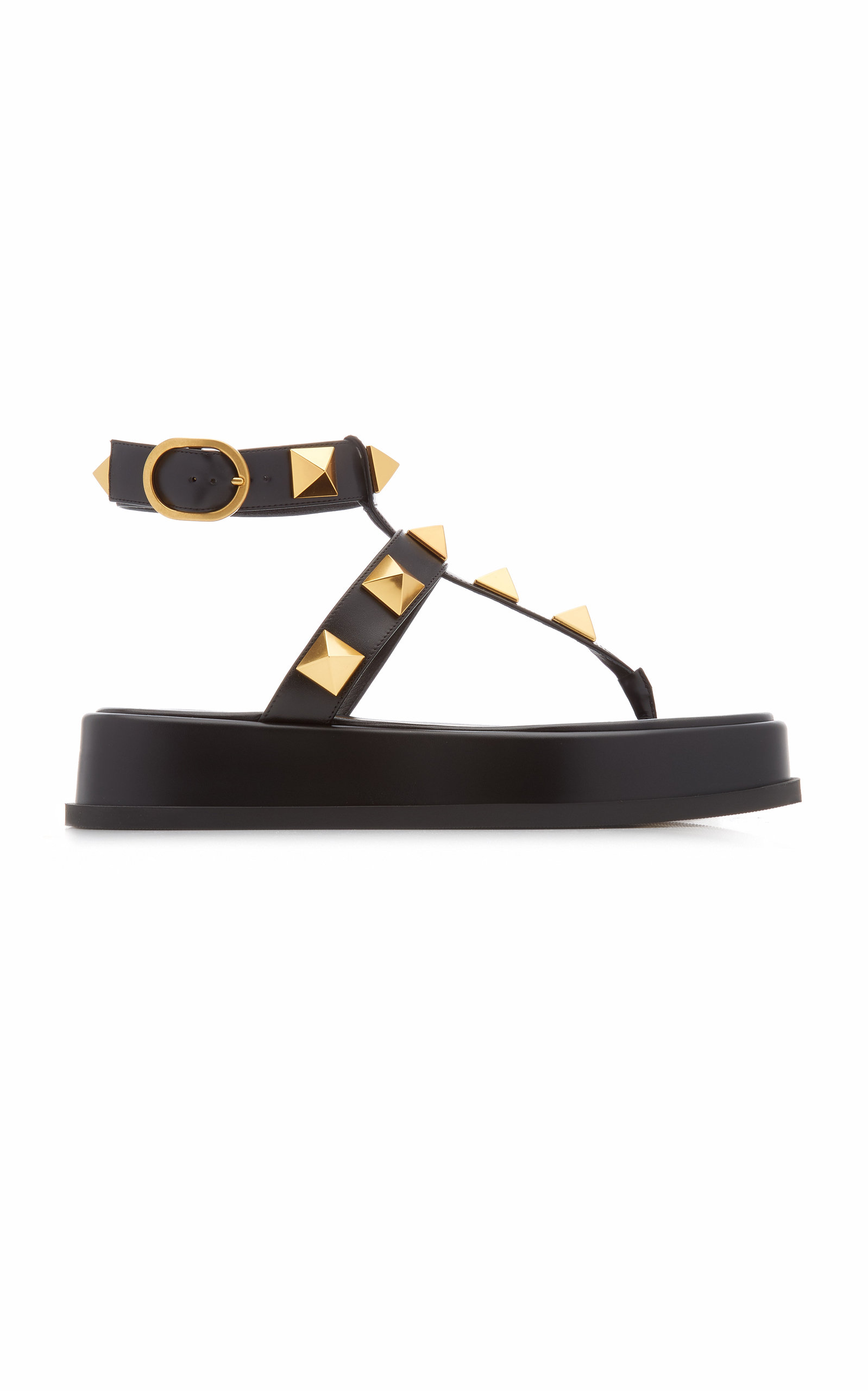Valentino Garavani Roman Stud Leather Platform Sandals | Smart Closet