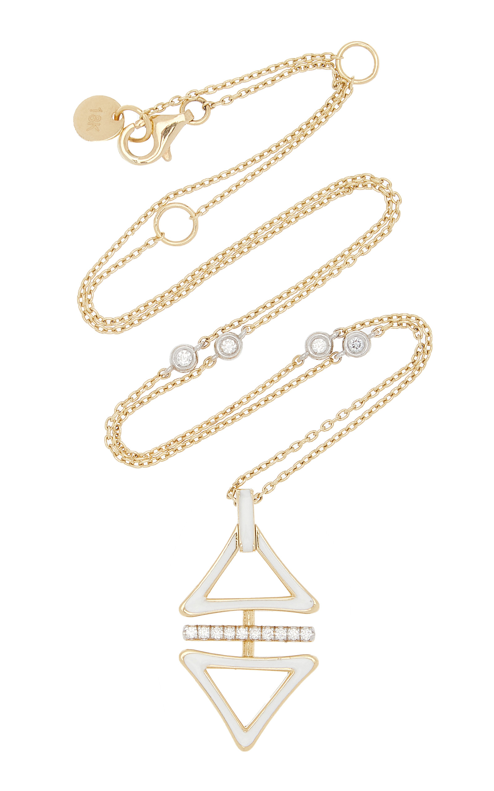 Danielle Marks Women's Mini Reflection Enameled 18k Yellow Gold Diamond ...