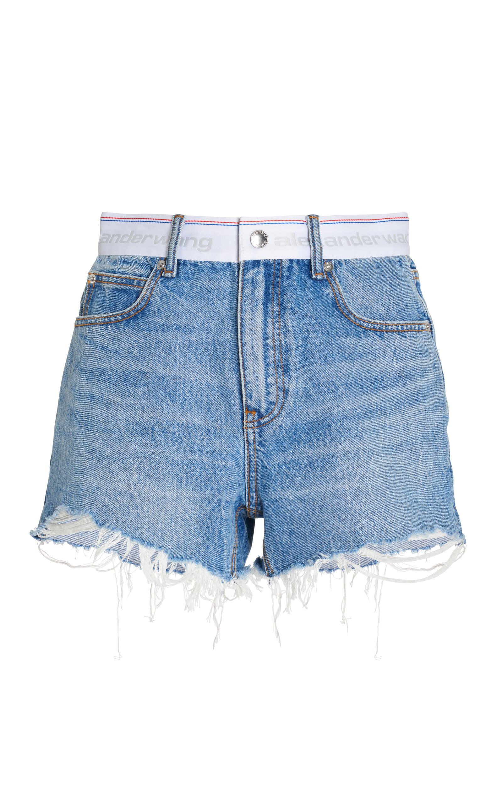 Alexander Wang Blue Bite Denim Shorts - 샵스프링│해외 명품 직구 할인코드 프로모션 정보