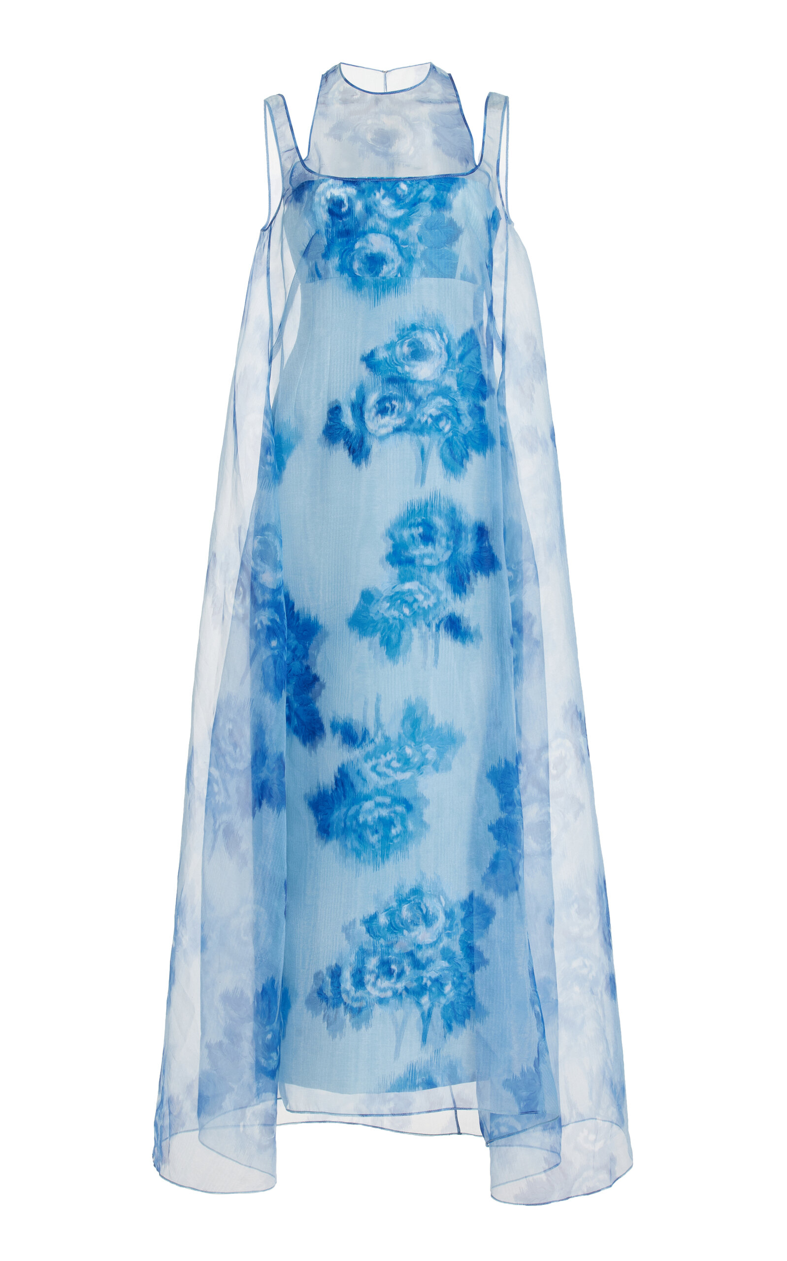 Emilia Wickstead Selina Silk Taffeta Gown In Blue | ModeSens
