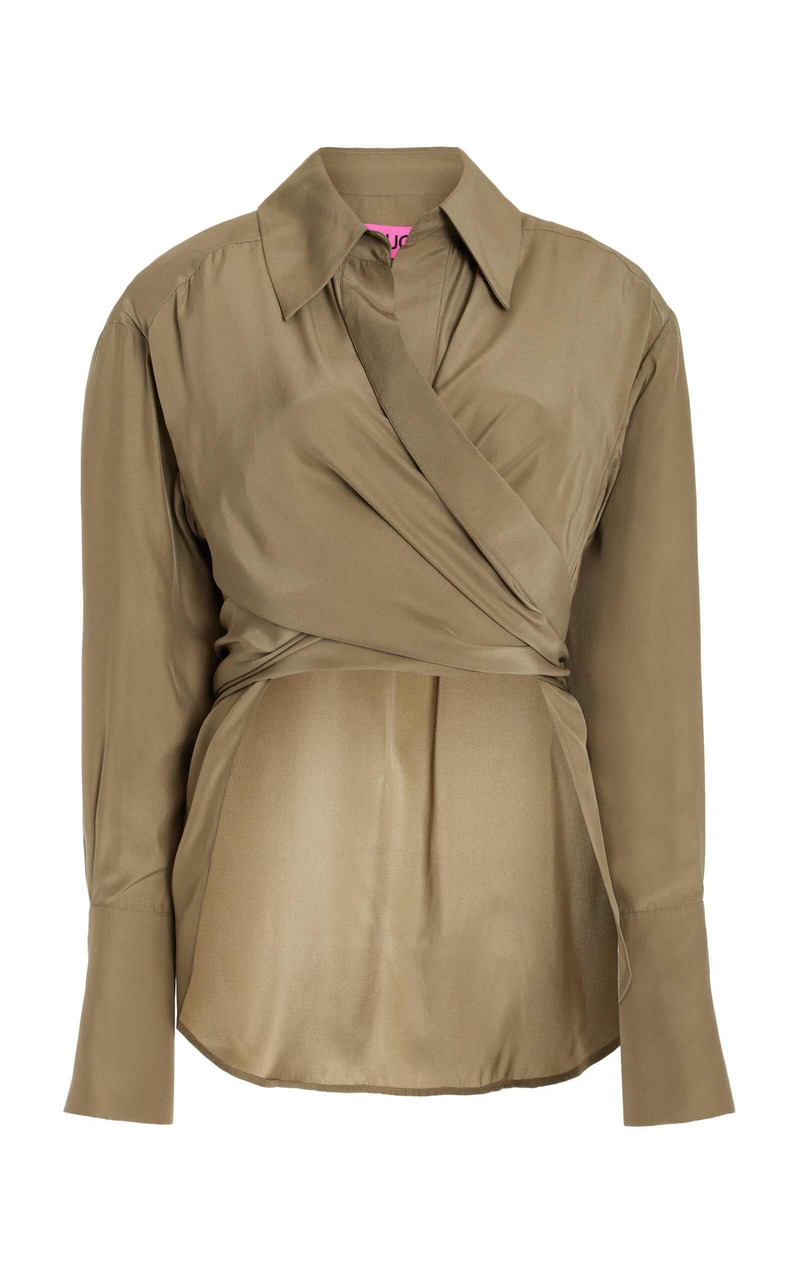 Gauge81 Sabinas Silk Wrap Shirt In Green | ModeSens