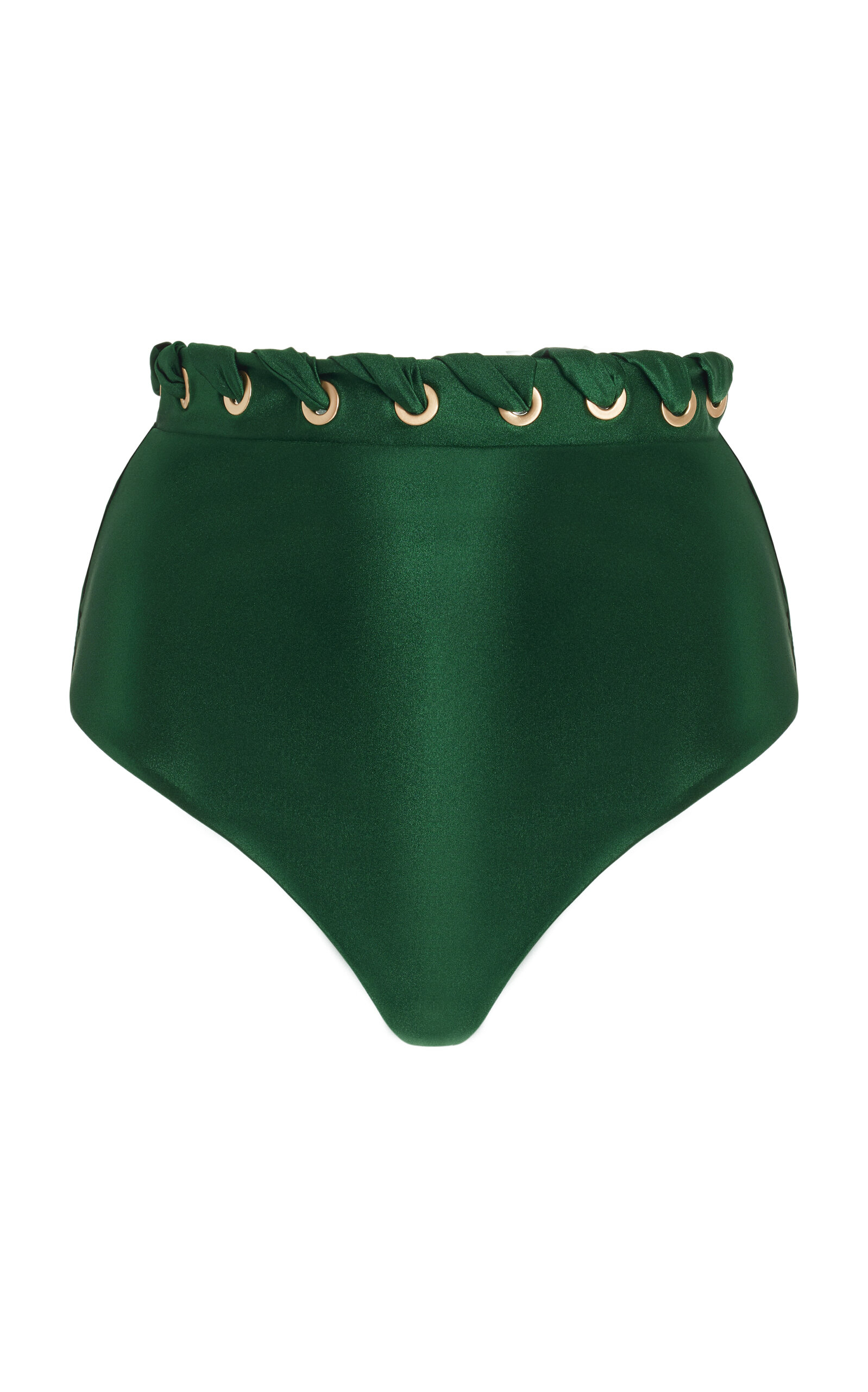 Zimmermann Womens Emerald Devi High Rise Eyelet Bikini Bottoms Modesens