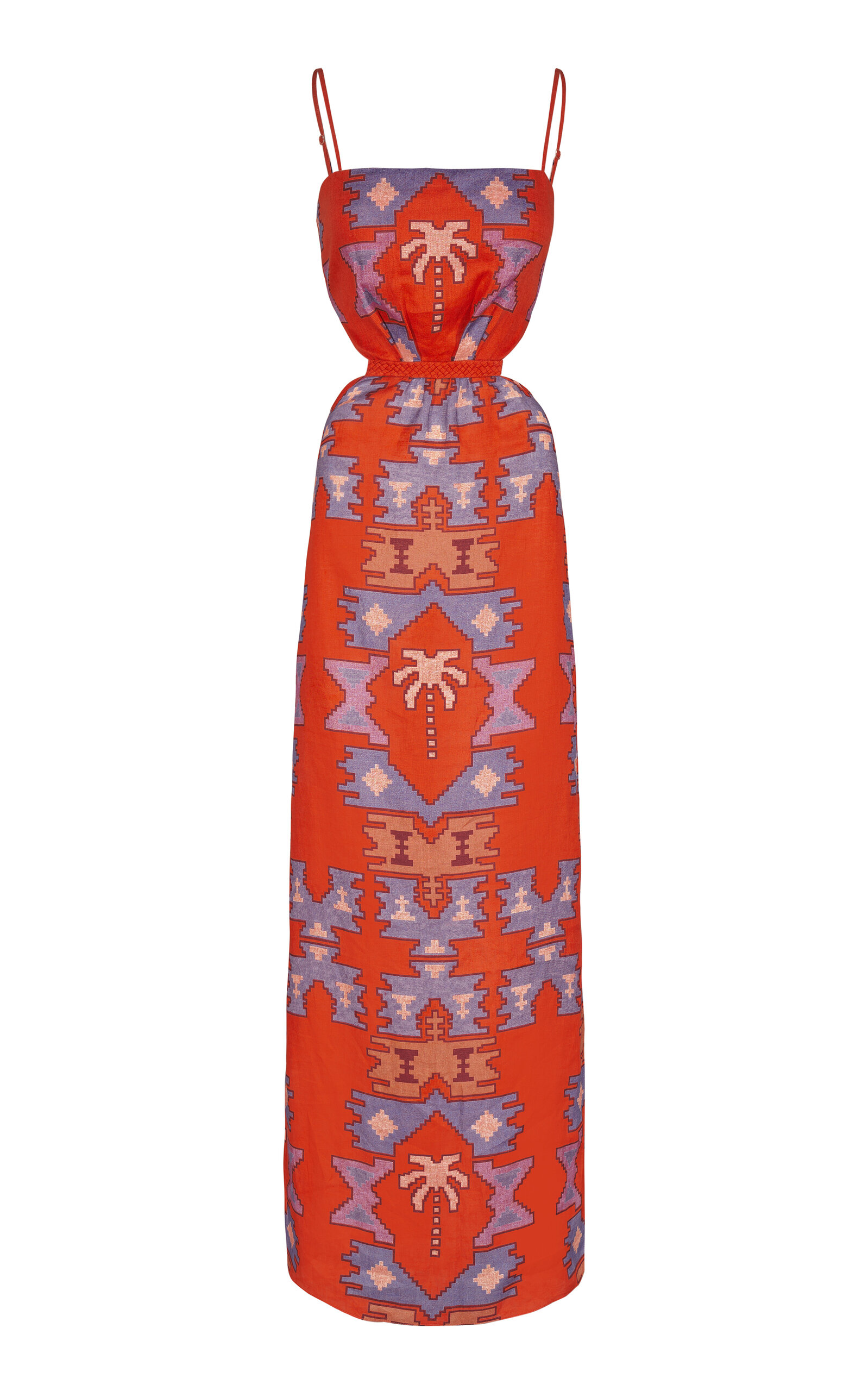 Johanna Ortiz Exclusive Quechua Dusty Kay Pacha Linen Maxi Dress In ...