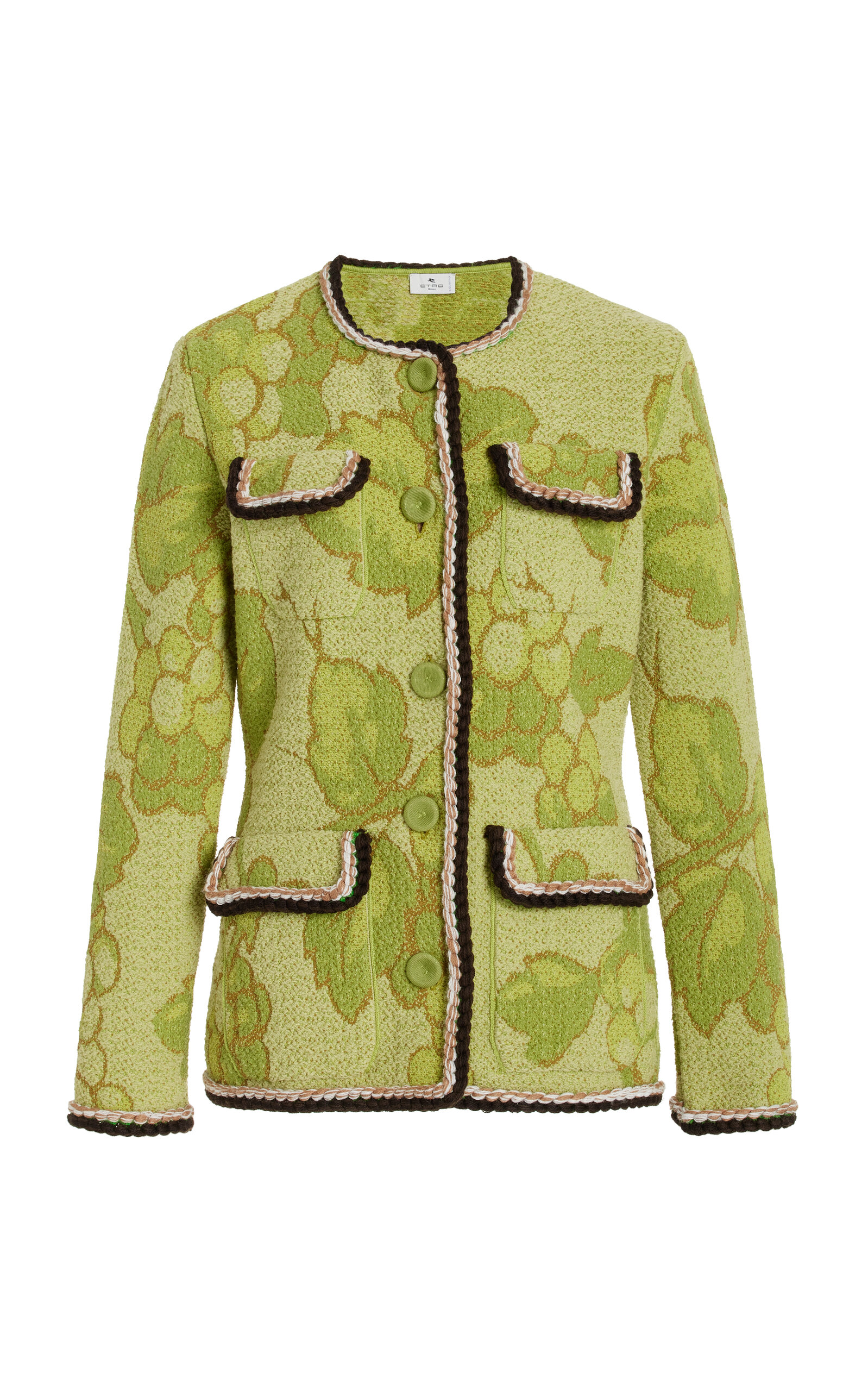 Etro Knit Jacket In Green | ModeSens