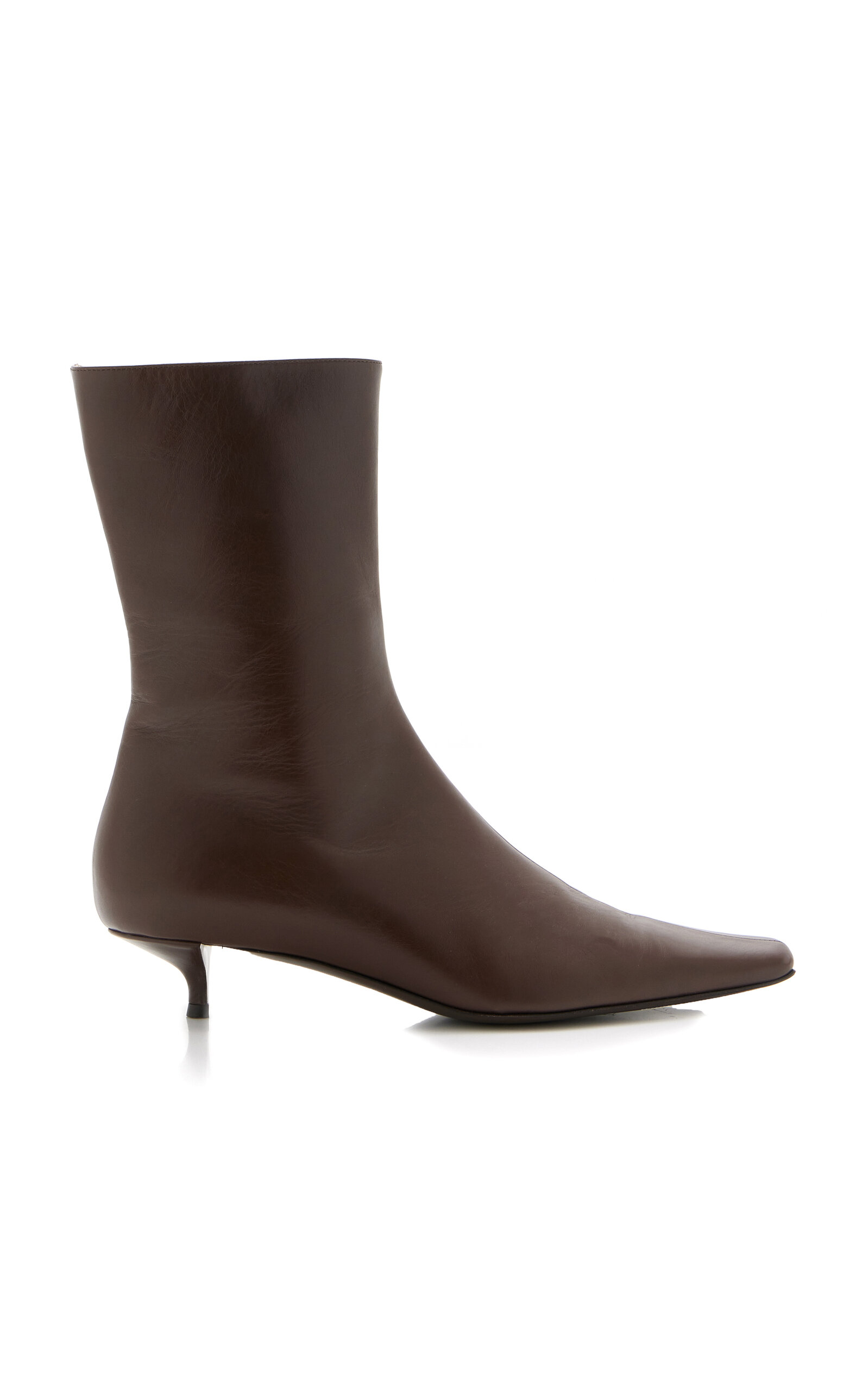 The Row Shrimpton Leather Ankle Boots | Smart Closet