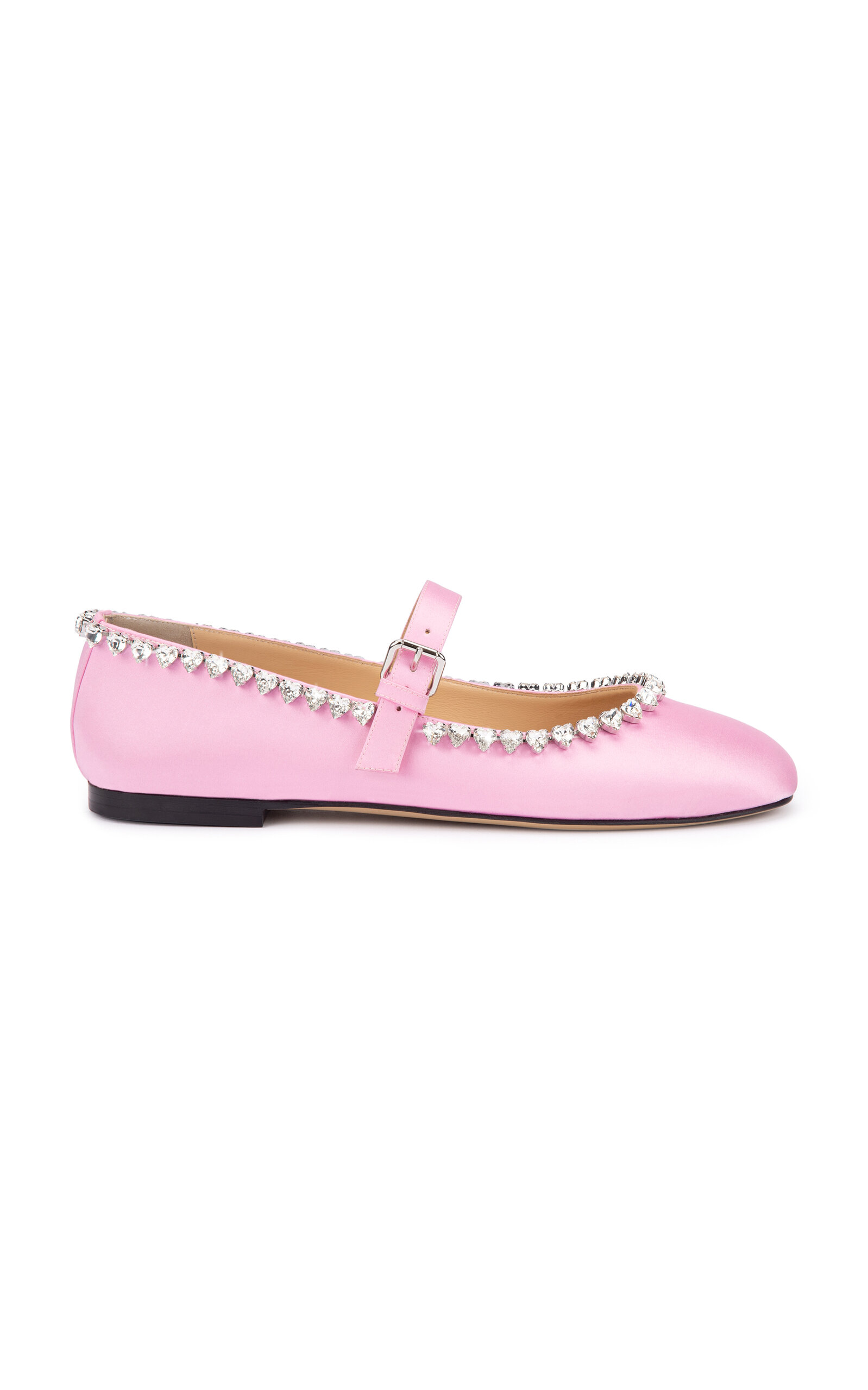 Mach&mach Audrey Satin Ballet Flats In Pink | ModeSens