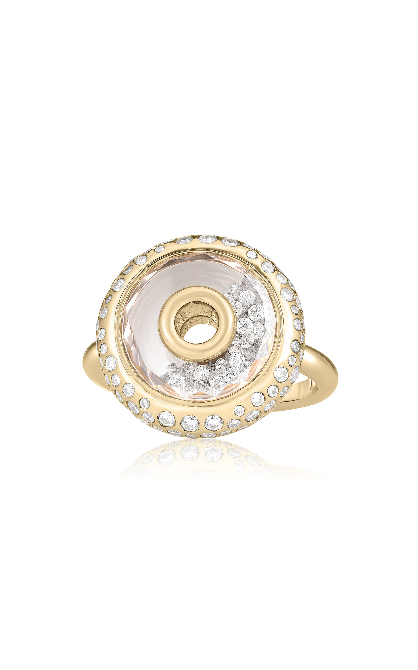 Moritz Glik 18k Yellow Gold Roda Pave Ring | ModeSens