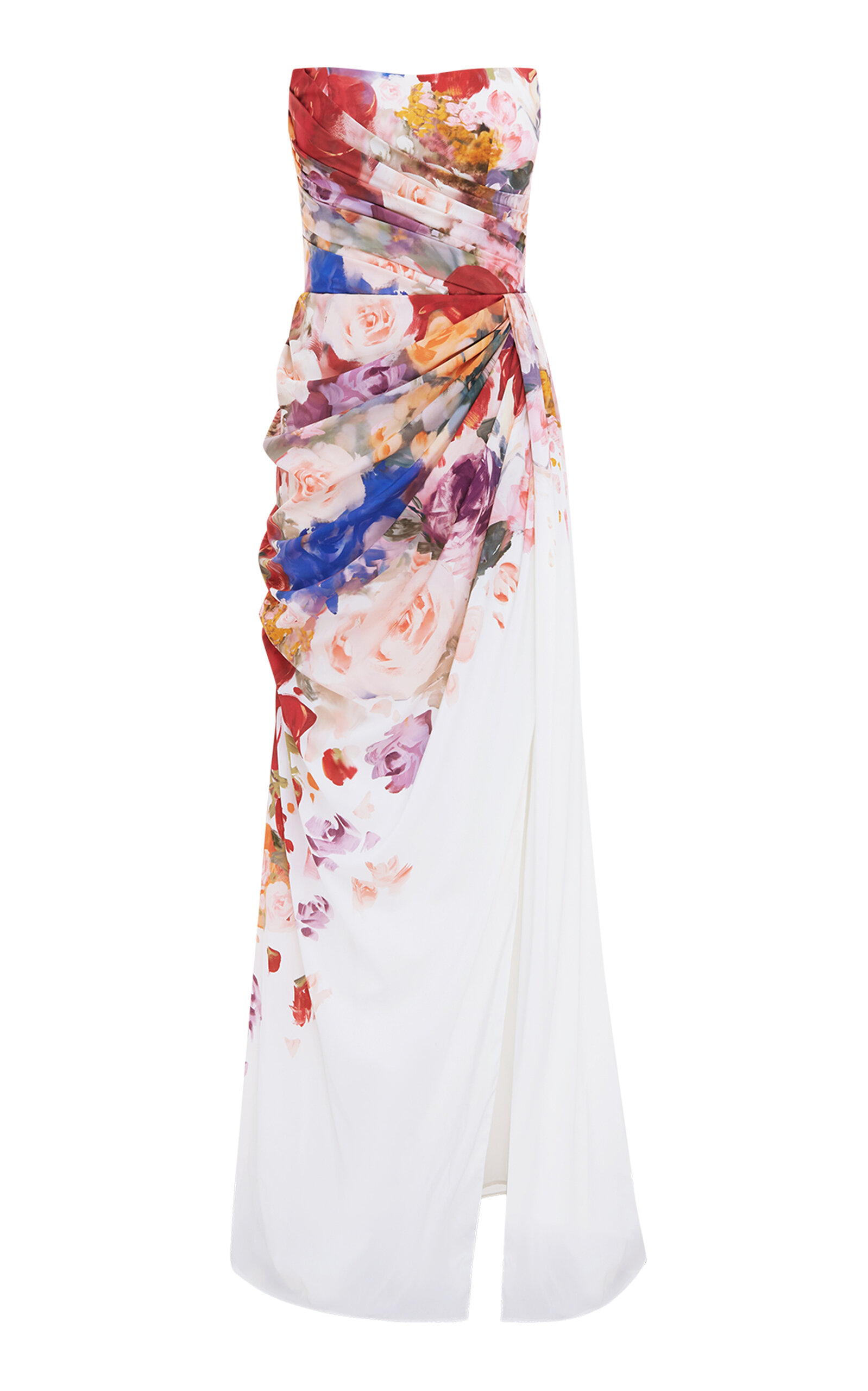 Leo Lin Anastasia Floral Bustier Gown In Multi | ModeSens