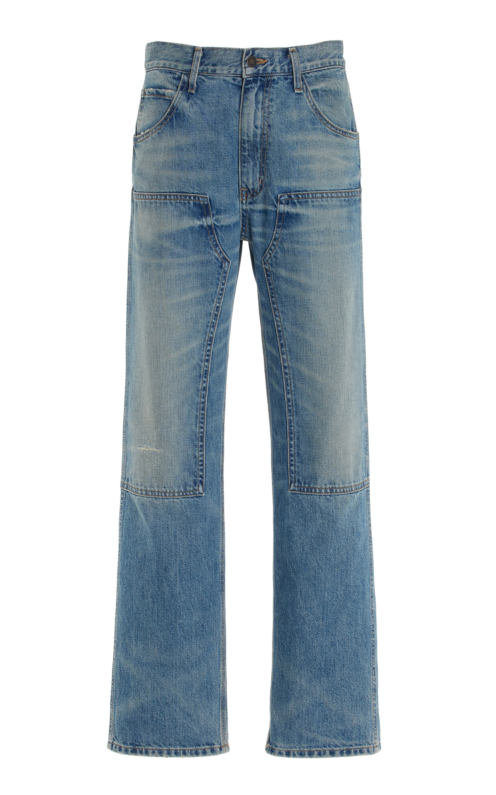 Nili Lotan Welder Rigid Straight-leg Utility Jeans In Blue | ModeSens
